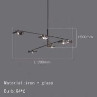 China Simplicity Dining Room LED Chandelier Personality Modern Black Pendant Light Lotus Leaves Glass Chandelier(WH-MI-490) for sale