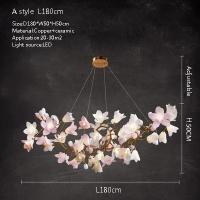 China Modern Copper Magnolia flower chandelier Circular Blossom Chandelier (WH-MI-491) for sale