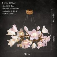 China Modern Copper Magnolia flower chandelier Circular Blossom Chandelier (WH-MI-491) for sale