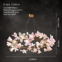 China Modern Copper Magnolia flower chandelier Circular Blossom Chandelier (WH-MI-491) for sale
