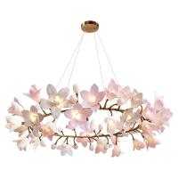 China Modern Copper Magnolia flower chandelier Circular Blossom Chandelier (WH-MI-491) for sale