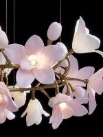 China Modern Copper Magnolia flower chandelier Circular Blossom Chandelier (WH-MI-491) for sale