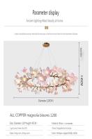 China Modern Copper Magnolia flower chandelier Circular Blossom Chandelier (WH-MI-491) for sale