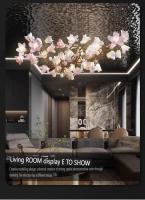China Modern Copper Magnolia flower chandelier Circular Blossom Chandelier (WH-MI-491) for sale