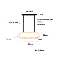 China LED Dimmable Natural Marble Desing Leather Belt Chandelier Lighting (WH-MI-492) for sale