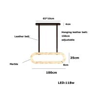 China LED Dimmable Natural Marble Desing Leather Belt Chandelier Lighting (WH-MI-492) for sale