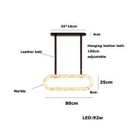 China LED Dimmable Natural Marble Desing Leather Belt Chandelier Lighting (WH-MI-492) for sale