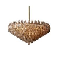 China LED Dimmable Natural Marble Desing Leather Belt Chandelier Lighting (WH-MI-492) for sale