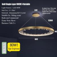 China Duplex Stairs Chandelier Modern Luxury Rings Crystal Large Pendant Lamp Luxury Circle Crystal Chandelier(WH-MI-494) for sale