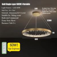 China Duplex Stairs Chandelier Modern Luxury Rings Crystal Large Pendant Lamp Luxury Circle Crystal Chandelier(WH-MI-494) for sale