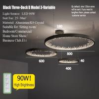 China Duplex Stairs Chandelier Modern Luxury Rings Crystal Large Pendant Lamp Luxury Circle Crystal Chandelier(WH-MI-494) for sale