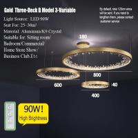 China Duplex Stairs Chandelier Modern Luxury Rings Crystal Large Pendant Lamp Luxury Circle Crystal Chandelier(WH-MI-494) for sale
