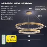 China Duplex Stairs Chandelier Modern Luxury Rings Crystal Large Pendant Lamp Luxury Circle Crystal Chandelier(WH-MI-494) for sale
