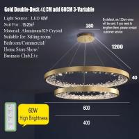 China Duplex Stairs Chandelier Modern Luxury Rings Crystal Large Pendant Lamp Luxury Circle Crystal Chandelier(WH-MI-494) for sale