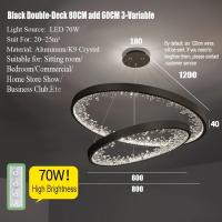 China Duplex Stairs Chandelier Modern Luxury Rings Crystal Large Pendant Lamp Luxury Circle Crystal Chandelier(WH-MI-494) for sale