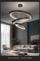 China Duplex Stairs Chandelier Modern Luxury Rings Crystal Large Pendant Lamp Luxury Circle Crystal Chandelier(WH-MI-494) for sale