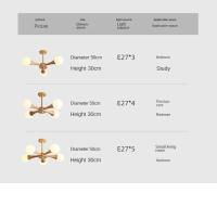 China Nordic Log Art Chandelier Simple Personality Glass Ceiling Lamp Wooden Nera Chandelier(WH-MI-495) for sale