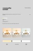 China Nordic Log Art Chandelier Simple Personality Glass Ceiling Lamp Wooden Nera Chandelier(WH-MI-495) for sale