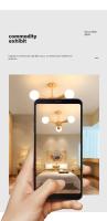 China Nordic Log Art Chandelier Simple Personality Glass Ceiling Lamp Wooden Nera Chandelier(WH-MI-495) for sale