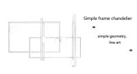 China Post modern Rectangles G4 LED pendant light hanging lamp bedside metal Luminarias Mondrian Glass Ceiling Light(WH-MI-497) for sale