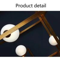 China Post modern Rectangles G4 LED pendant light hanging lamp bedside metal Luminarias Mondrian Glass Ceiling Light(WH-MI-497) for sale