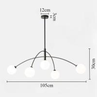China Modern Metal Chandelier Nordic Home Decor Hotel Lobby Dining Room Living Room Pendant Lamp Valentina Arc Chandelier(WH-MI-499) for sale