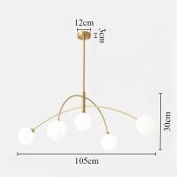 China Modern Metal Chandelier Nordic Home Decor Hotel Lobby Dining Room Living Room Pendant Lamp Valentina Arc Chandelier(WH-MI-499) for sale