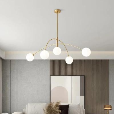 China Modern Metal Chandelier Nordic Home Decor Hotel Lobby Dining Room Living Room Pendant Lamp Valentina Arc Chandelier(WH-MI-499) for sale