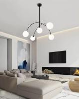 China Modern Metal Chandelier Nordic Home Decor Hotel Lobby Dining Room Living Room Pendant Lamp Valentina Arc Chandelier(WH-MI-499) for sale