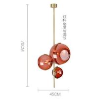 China Nordic red glass globe chandelier restaurant shop modern italian design lamp Another Day Chandelier(WH-MI-500) for sale