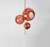 China Nordic red glass globe chandelier restaurant shop modern italian design lamp Another Day Chandelier(WH-MI-500) for sale