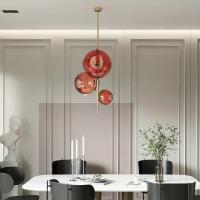 China Nordic red glass globe chandelier restaurant shop modern italian design lamp Another Day Chandelier(WH-MI-500) for sale