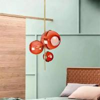 China Nordic red glass globe chandelier restaurant shop modern italian design lamp Another Day Chandelier(WH-MI-500) for sale