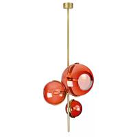 China Nordic red glass globe chandelier restaurant shop modern italian design lamp Another Day Chandelier(WH-MI-500) for sale
