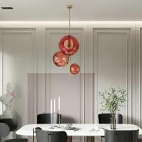 China Nordic red glass globe chandelier restaurant shop modern italian design lamp Another Day Chandelier(WH-MI-500) for sale