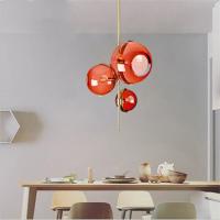 China Nordic red glass globe chandelier restaurant shop modern italian design lamp Another Day Chandelier(WH-MI-500) for sale