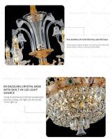 China European style living room pendant light luxury high-end crystal light (WH-CY-254) for sale