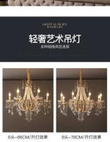 China French Retro Style Pearl Chandelier American Crystal Lamp (WH-CY-255) for sale