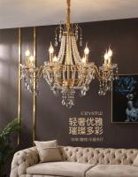 China French Retro Style Pearl Chandelier American Crystal Lamp (WH-CY-255) for sale