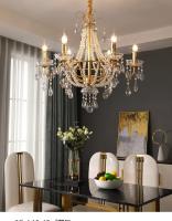 China French Retro Style Pearl Chandelier American Crystal Lamp (WH-CY-255) for sale