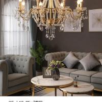 China French Retro Style Pearl Chandelier American Crystal Lamp (WH-CY-255) for sale