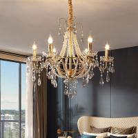 China French Retro Style Pearl Chandelier American Crystal Lamp (WH-CY-255) for sale