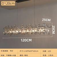 China Rectangle Chrome Crystal Chandelier Modern Chrome K9 Crystal Pendant Lights(WH-CY-257) for sale