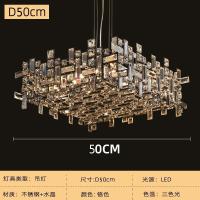 China Rectangle Chrome Crystal Chandelier Modern Chrome K9 Crystal Pendant Lights(WH-CY-257) for sale
