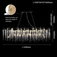 China Rectangular Gold Crystal Chandelier Gold Branch Crystal Ceiling Hanging Chandelier (WH-CY-258) for sale