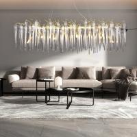 China Rectangular Gold Crystal Chandelier Gold Branch Crystal Ceiling Hanging Chandelier (WH-CY-258) for sale