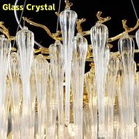 China Rectangular Gold Crystal Chandelier Gold Branch Crystal Ceiling Hanging Chandelier (WH-CY-258) for sale