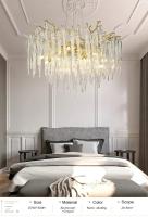 China Rectangular Gold Crystal Chandelier Gold Branch Crystal Ceiling Hanging Chandelier (WH-CY-258) for sale