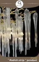 China Rectangular Gold Crystal Chandelier Gold Branch Crystal Ceiling Hanging Chandelier (WH-CY-258) for sale