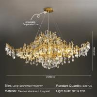 China Dining Living Room Bedroom Chandeliers Branch Ceiling Crystal Chandelier Modern Luxury Crystal Chandelier (WH-CY-259) for sale